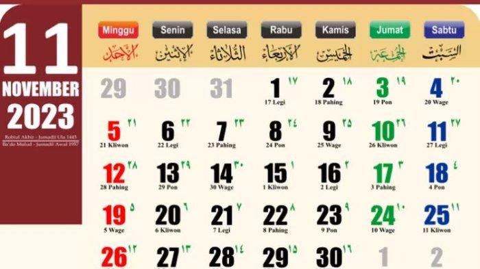 Kalender 2023, Apakah November Ada Tanggal Merah? Cek Hari Besar ...