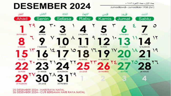 Kalender 2024 Libur Nasional Hari Raya Natal Bulan Desember Berapa Hari ... Kalender 2024 Libur Nasional Hari Raya Natal Bulan Desember Berapa Hari ...