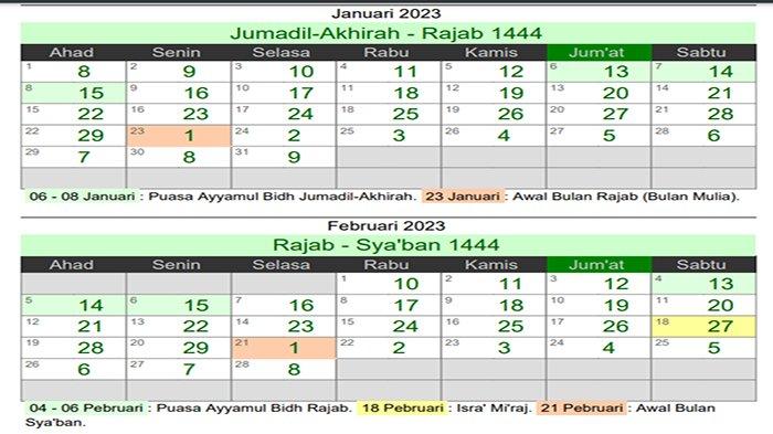 Kalender 2023 Lengkap Libur Nasional dan Cuti Bersama Sekaligus ...