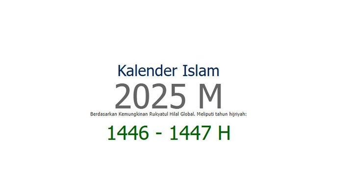 KALENDER ISLAM Tahun 2025 Bulan Januari Bertepatan dengan Bulan Rajab 1446 Hijriyah ...