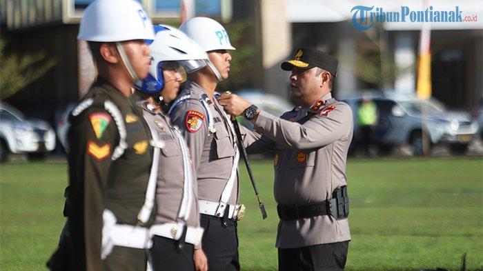 BERITA FOTO - Apel Gelar Pasukan Operasi Patuh Kapuas 2023 Polda Kalbar - Tribunpontianak.co.id