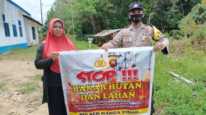 Stop Karhutla, Bhabinkamtibmas Polsek Nanga Pinoh Ajak Warganya Cegah Karhutla - Tribunpontianak ...