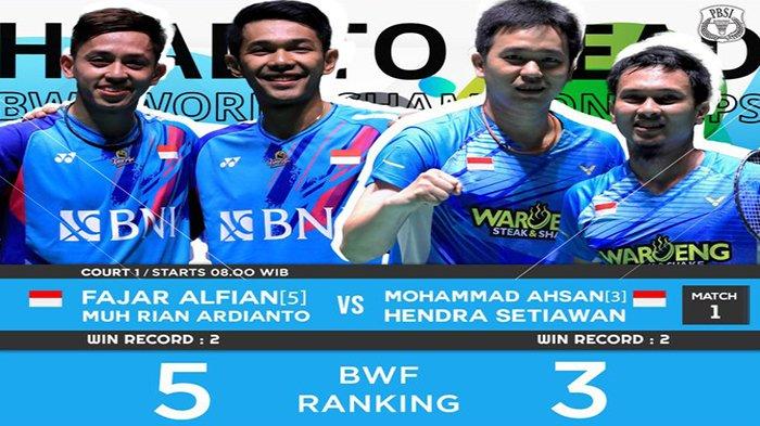 Kejuaraan Dunia BWF 2022: Duel All Indonesia Ajang Pembalasan Fajar Rian vs Ahsan Hendra ...