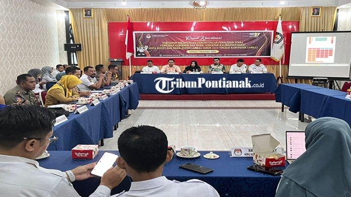 KPU Sambas Pleno Rekapitulasi Perhitungan Suara Pilkada 4-5 Desember 2024 - Tribunpontianak.co.id