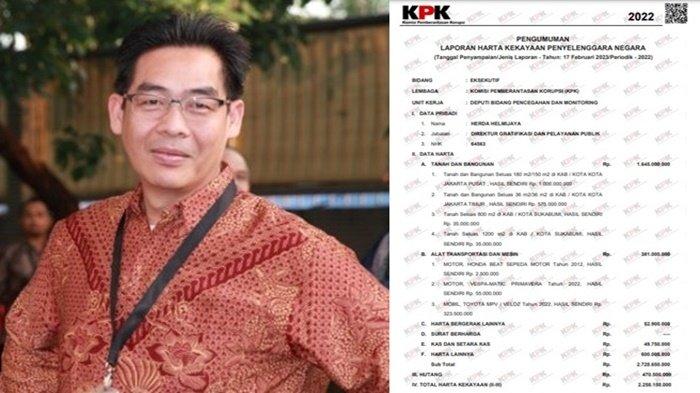 Harta Kekayaan Herda Helmijaya Direktur Gratifikasi dan Pelayanan Publik KPK, Segini Jumlahnya ...