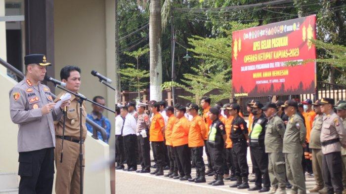 Apel Gelar Pasukan Operasi Ketupat Kapuas 2023, Kapolresta Pontianak Bacakan Sambutan Kapolri ...