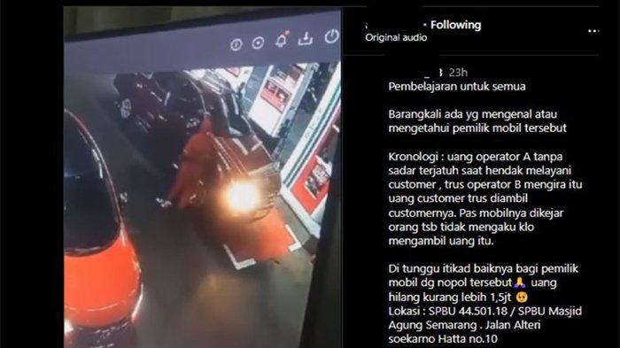 Kronologi Uang Operator SPBU Rp 1,5 Juta Dibawa Kabur Pengemudi Mobil ...