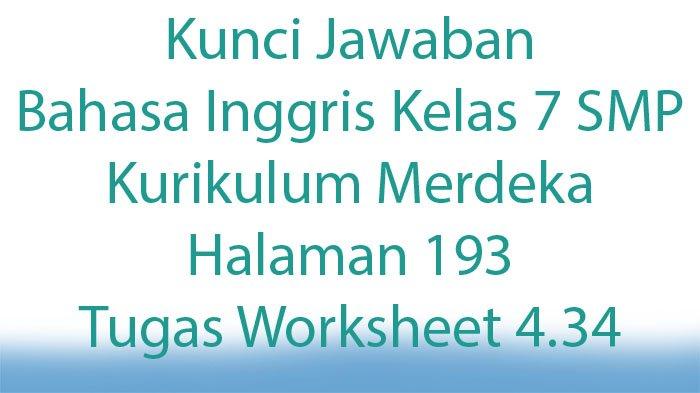 Kunci Jawaban Bahasa Inggris Kelas 7 SMP Kurikulum Merdeka Halaman 193 ...