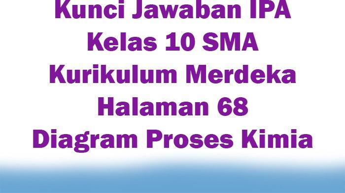 Kunci Jawaban IPA Kelas 10 SMA Kurikulum Merdeka Halaman 68 Diagram Proses Kimia ...