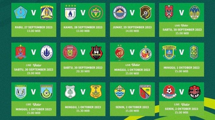 Jadwal 12 Pertandingan Liga 2 2023/2024 Pekan ke 4, Lengkap Jam Tayang ...