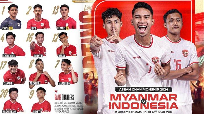 Line Up Timnas Indonesia Laga Perdana Piala AFF 2024 Lawan Myanmar ...