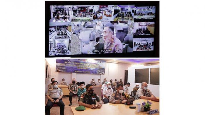 Forkopimda Singkawang Ikuti Vicon Rakor Linsek Bidang Operasional Tentang Pengamanan Idul Fitri ...