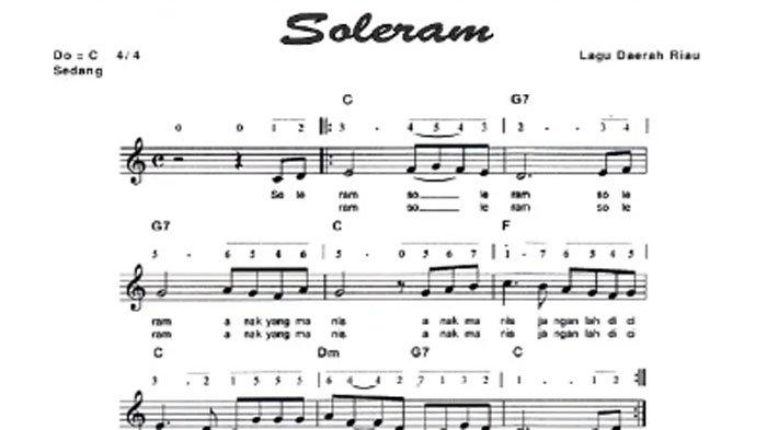 Lirik Lagu Soleram, Lagu Daerah Berasal dari Riau Lengkap dengan Makna - Tribunpontianak.co.id
