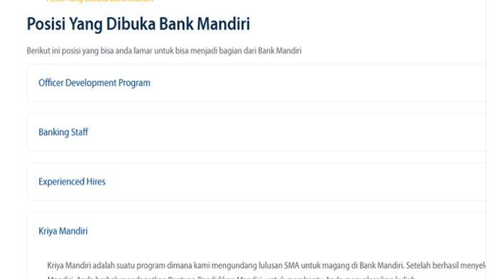 Lowongan Kerja Bank Mandiri 2022 Terbaru Bulan Juni untuk Lulusan D3 , S1 dan S2 ...