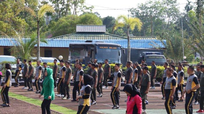 Olahraga Bersama TNI-Polri di Ikuti Bhayangkari dan Persit Berlangsung ...