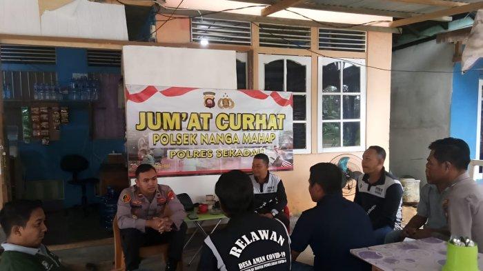 Kapolsek Nanga Mahap Ajak Warga Jaga Harmoni dan Toleransi Jelang Pemilu - Tribunpontianak.co.id