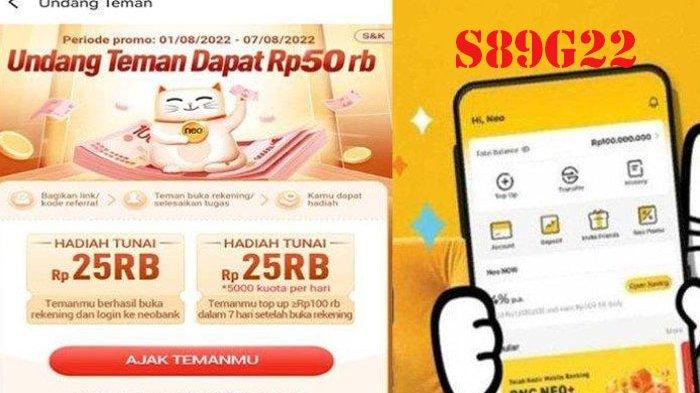Tanpa Modal Daftar Rekening NeoBank Pasti Dapat Uang dari Reward ...