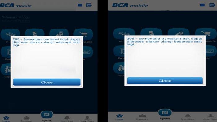 Aplikasi M-BCA Gangguan, Muncul Notif Ulangi Beberapa saat Lagi Sebaga ...