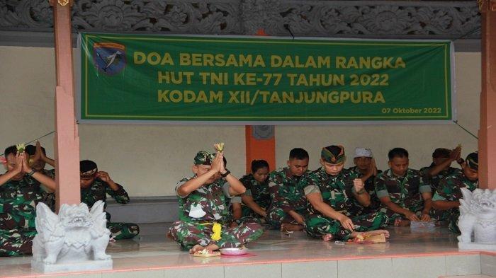 Peringati HUT ke-77 TNI, Kodam XII/Tpr Gelar Doa Bersama Bentuk Rasa Syukur - Tribunpontianak.co.id