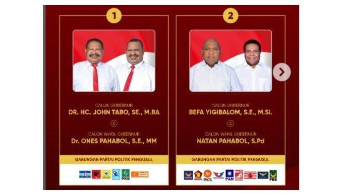 HASIL REAL COUNT Pilkada Papua Pegunungan 2024, Cek Hasil Rekapitulasi Suara Befa vs John Tabo ...