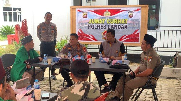 Jumat Curhat, Polres Landak Gandeng Banser Ansor Bahas Sinergi - Tribunpontianak.co.id