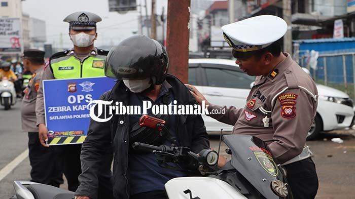 14 Hari Operasi Zebra, Polda Kalbar dan Jajaran Tegur 10.037 Pengendara - Tribunpontianak.co.id