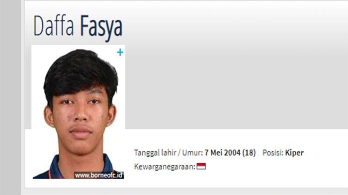 PROFIL Daffa Fasya Sumawijaya Kiper Timnas Asal Borneo Ganti Cahya ...