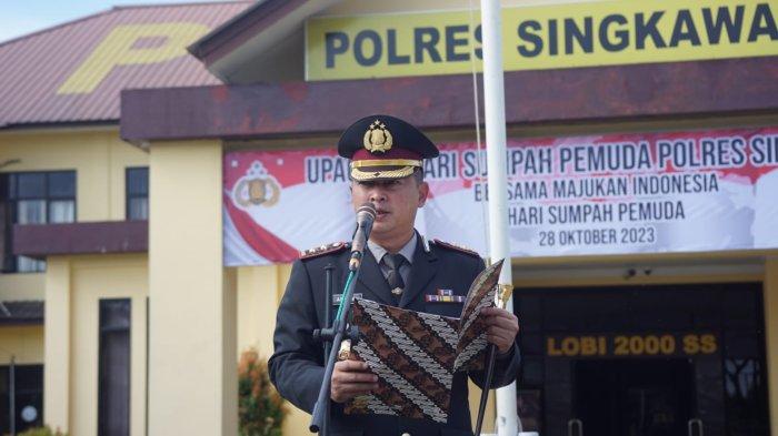 Kapolres Singkawang Pimpin Upacara Memperingati Hari Sumpah Pemuda ke-95 di Polres Singkawang ...