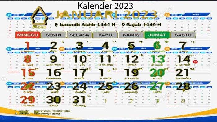 Kalender Jawa 2023 Weton dan Jumlah Neptu Minggu Pahing Awal Kalender ...