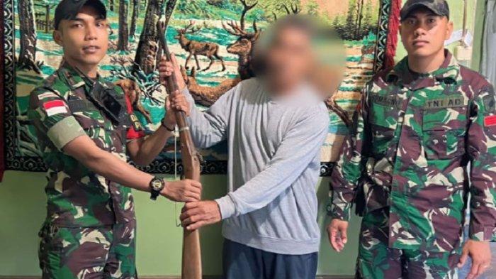 Masuk 10 Bulan Penugasan, Satgas Pamtas Yonif 645/GTY Terima Penyerahan 79 Pucuk Senpi dari ...