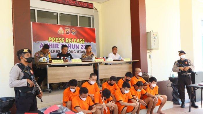Polres Kayong Utara Gelar Press Release Akhir Tahun 2022, Ini Data Kasus yang Dikemukakan ...
