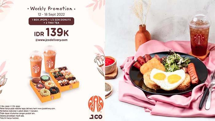 Promo JCO 14 September 2022, 1 Box JPops 1/2 Lusin Donuts 2 Thai Tea ...