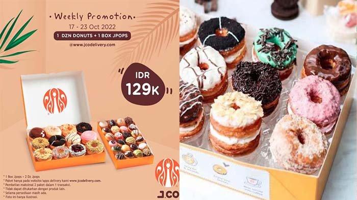 Promo Makanan JCO 21 Oktober 2022, Nikmati 1 Lusin Donuts 1 Box JPops ...