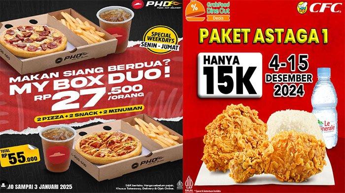 Promo Makanan Minuman Awal Pekan, Nikmati Menu CFC JCO Geprek Bensu PHD ...