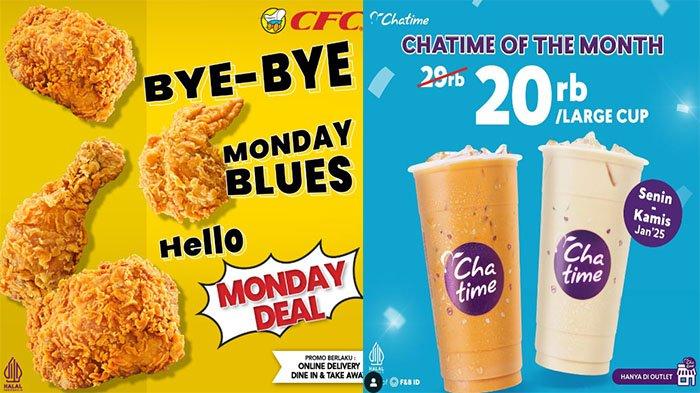 Promo Makanan Minuman Senin 20 Januari 2025, CFC JCO Geprek Bensu ...
