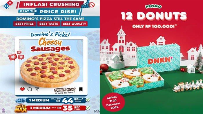Promo Makanan 21 Desember 2022, JCO Dunkin Donuts Geprek Bensu Domino ...