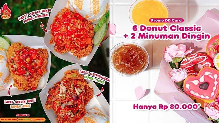 Promo Makanan 6 Februari 2023, JCO Geprek Bensu Donuts Domino Pizza ...