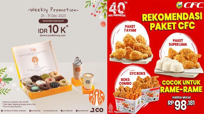 Promo Makanan dan Minuman 26 Desember 2023, Geprek Bensu CFC Kopi Janji ...