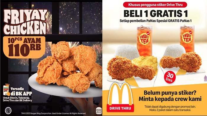 Promo Makanan di Restoran 30 Desember 2022, Ada Burger King KFC Pizza ...
