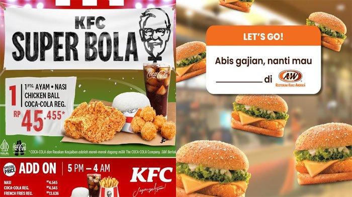 Promo Makanan di Restoran 23 November 2022, Menu KFC McD Pizza Hut ...