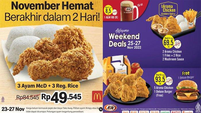 Promo Makanan di Restoran 26 November 2022, Ada Burger King McD Pizza ...