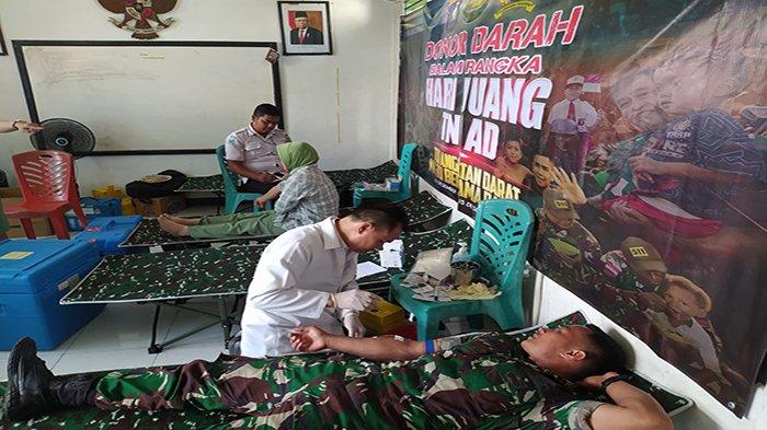Peringati Hari Juang TNI AD 2023, Kodim 1209/Bky Gelar Donor Darah - Tribunpontianak.co.id