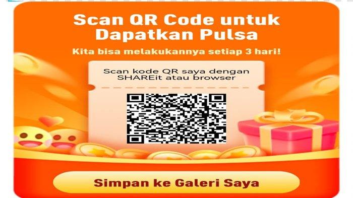 Scan QR Code Untuk Dapat Pulsa dari APK SHAREit Cara Mudah Selesaikan ...
