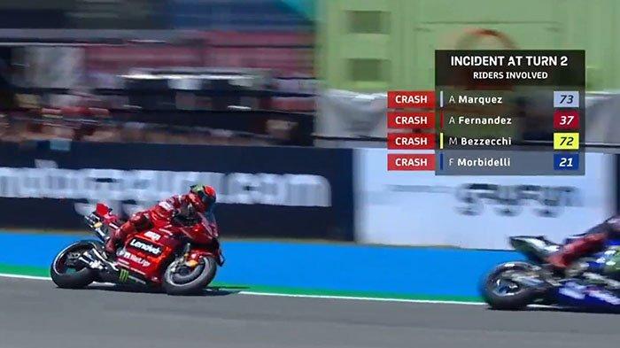 Red Flag MotoGP Spanyol 2023 Berkibar ! Insiden Marco Bezzecchi hingga ...