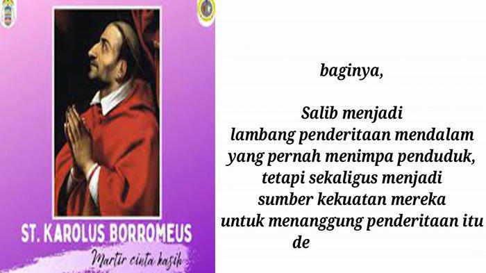 Santo Carolus Borromeus Uskup dan Pengaku Iman Orang Kudus Katolik ...