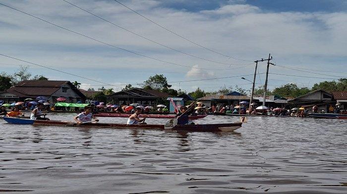 90 Tim Sampan Tani Tingkat SD Ikuti Lomba Dayung di Sajad Sambas - Tribunpontianak.co.id
