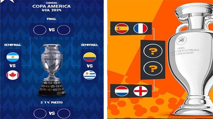 HASIL Semifinal Copa America dan Semifinal EURO 2024! Ada Argentina vs ...