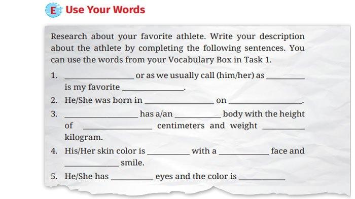 Soal Bahasa Inggris Kelas 10 SMA Kurikulum Merdeka, Kunci Jawaban Task 2 Use Your Words Halaman ...