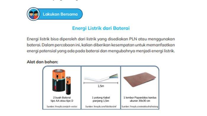 Soal IPAS Kelas 5 SD Kurikulum Merdeka, Kunci Jawaban Halaman 89 - 90 Energi Listrik dari ...