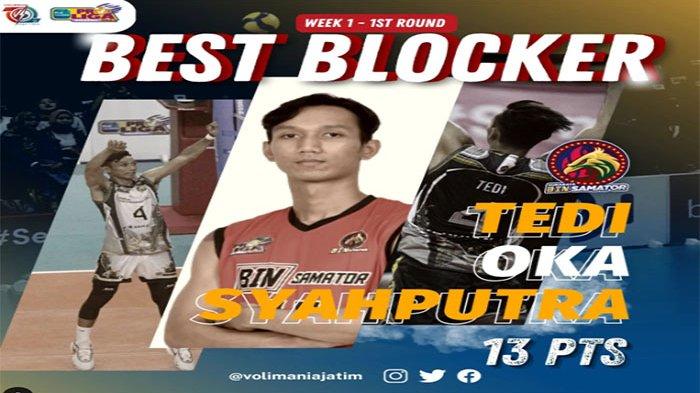 Tinggi Badan Lengkap Profil Tedi Oka Syahputra Best Middle Blocker Pekan Pertama Proliga 2023 ...